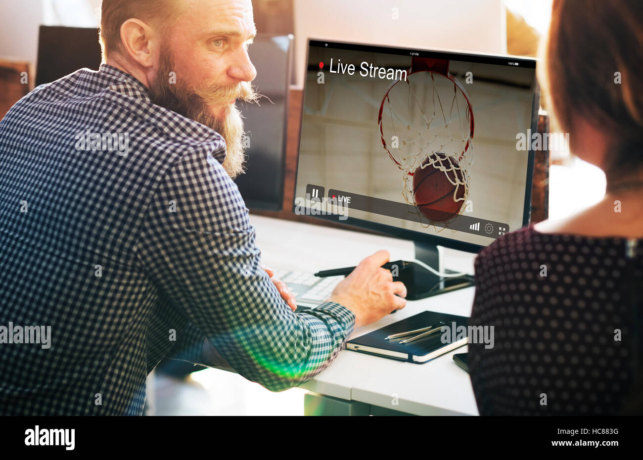 Live Stream Video Multimedia Concept Stock Photo - Alamy