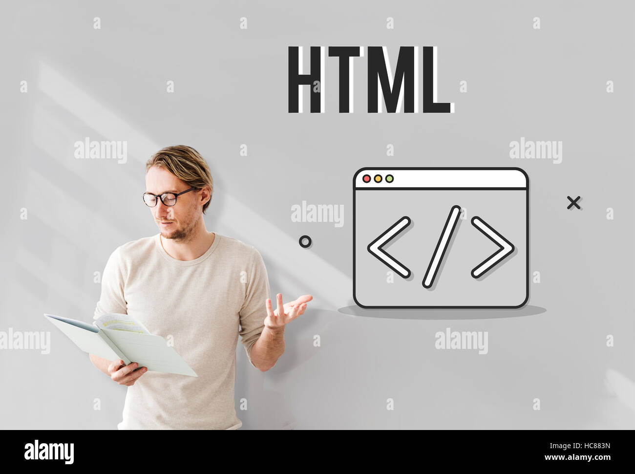 Web Development Symbol Icon Concept Stock Photo - Alamy