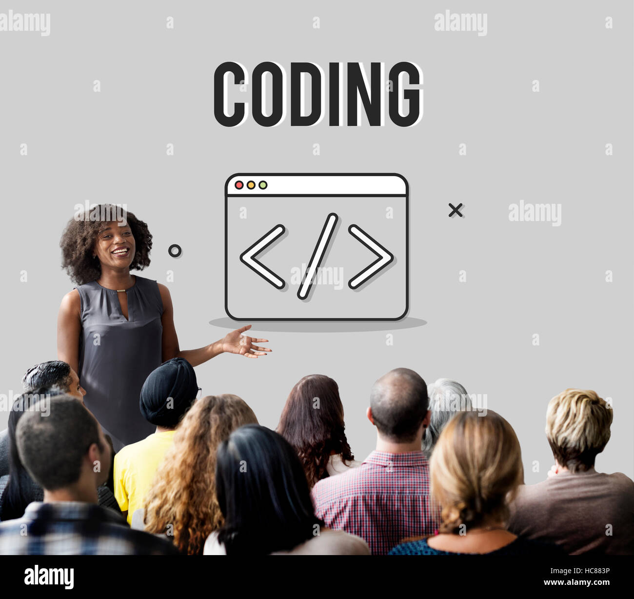 Web Development Symbol Icon Concept Stock Photo - Alamy