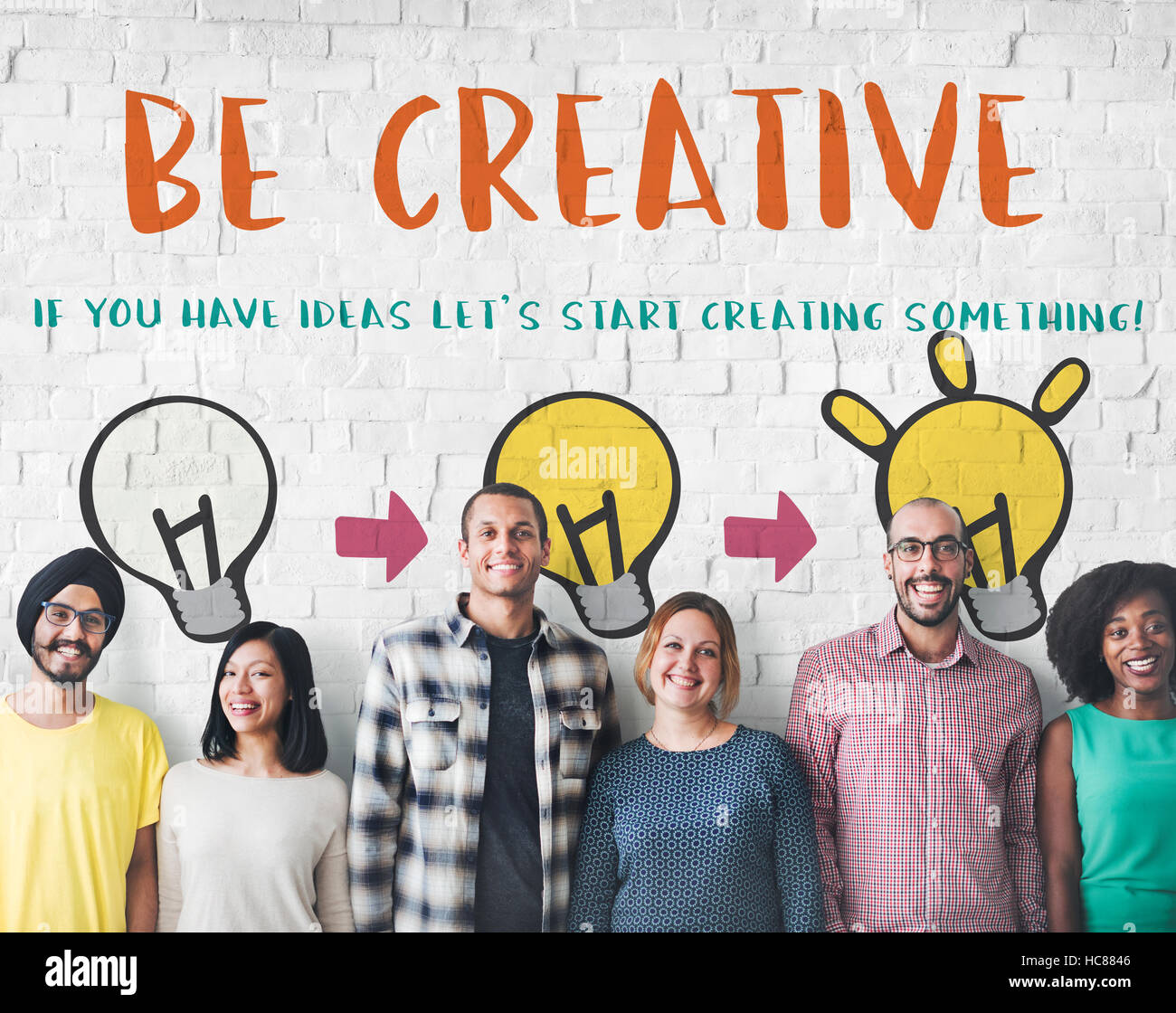Be Creative Design Inspiration Invention Concept Stock Photo - Alamy