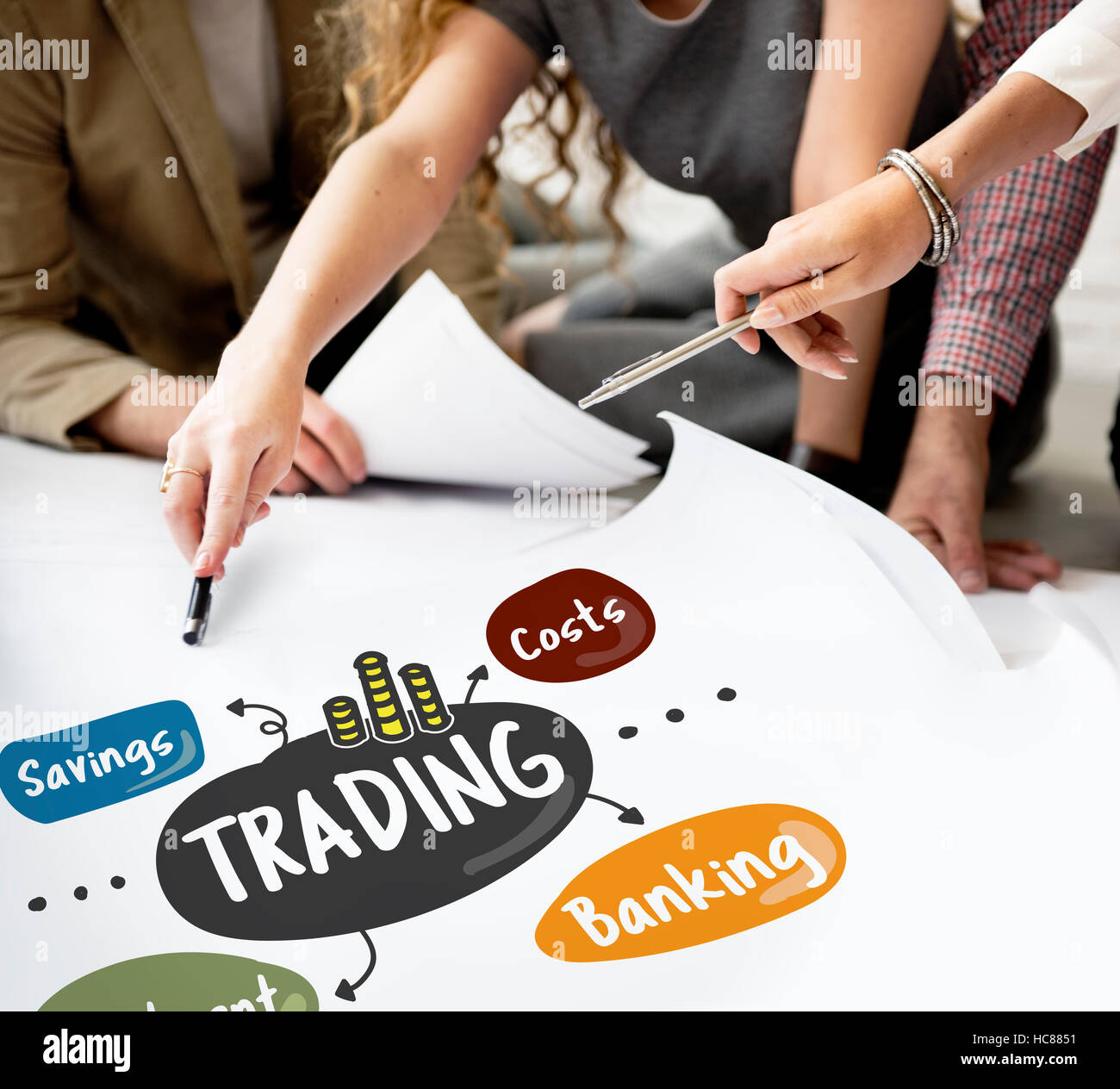 Stock Market Trading Word Diagram Concept Stock Photo - Alamy