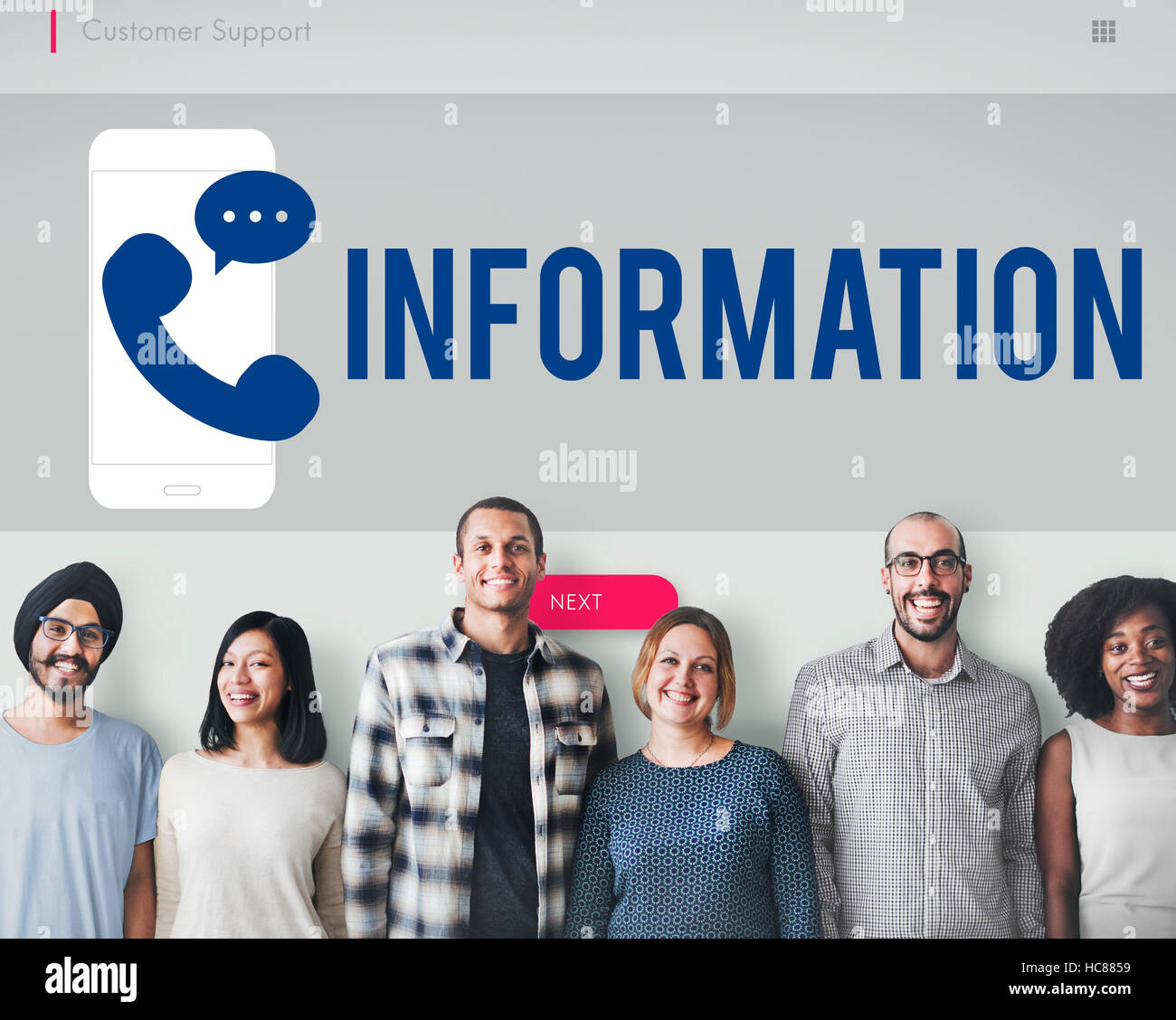 Mobile Phone Customer Service Concept Stock Photo - Alamy