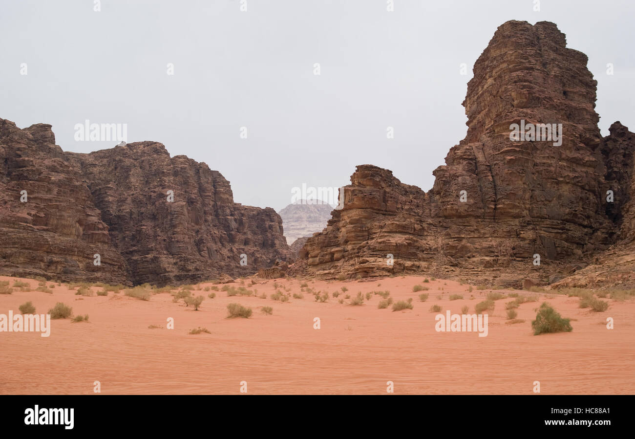 Mountains of Wadi Rum, Aqaba Province, Jordan, Middle East Stock Photo ...