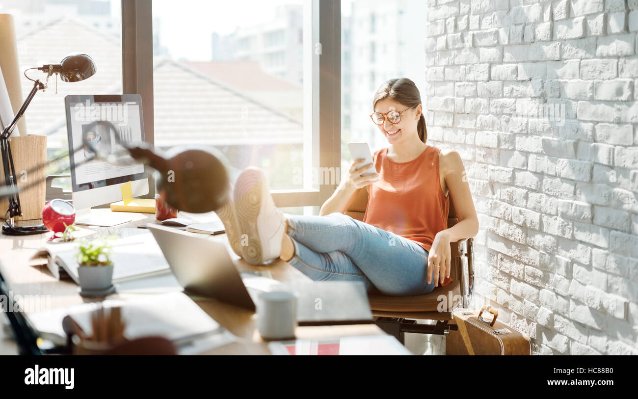 Analysis Casual Chill Reading Book Studying Concept Stock Photo - Alamy