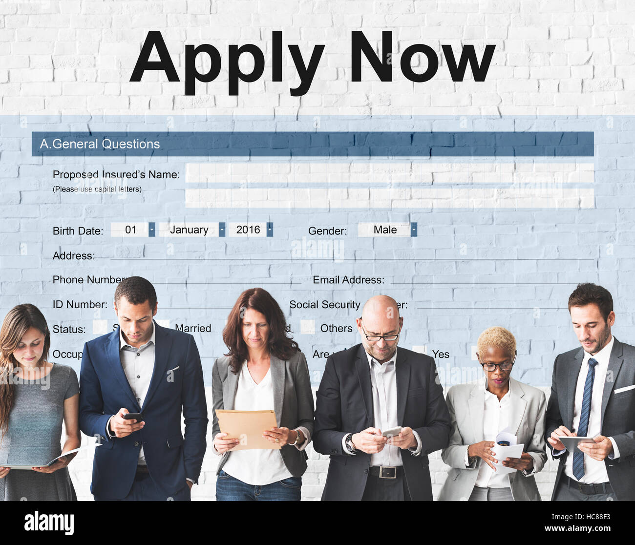 Apply Online Application Form Recruitment Concept Stock Photo - Alamy