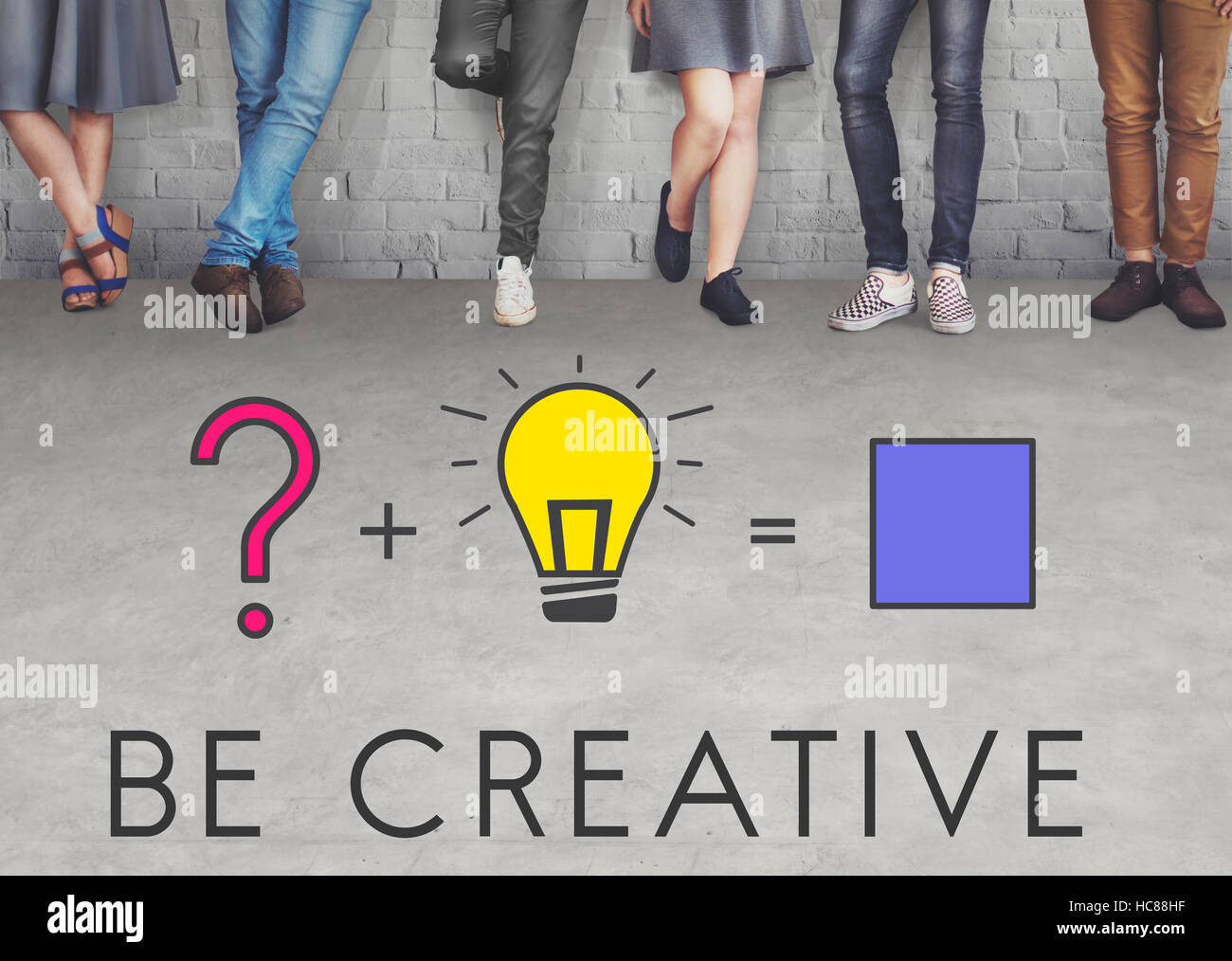 Creative Curiosity Ideas Equation Concept Stock Photo - Alamy