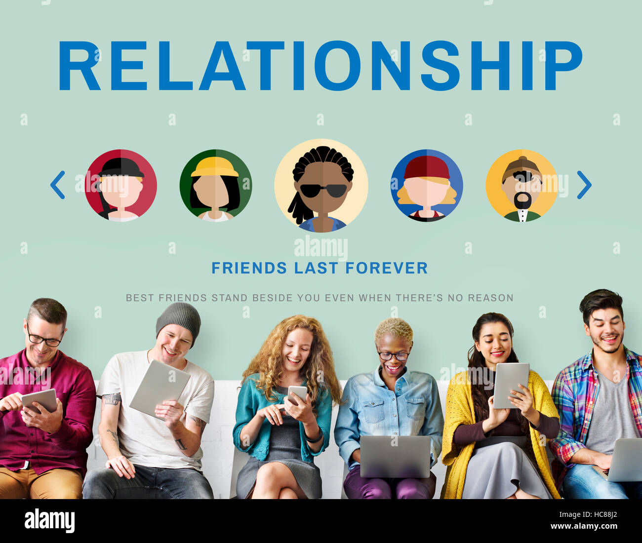 Friendship Togetherness Relationship Diversity People Concept Stock ...