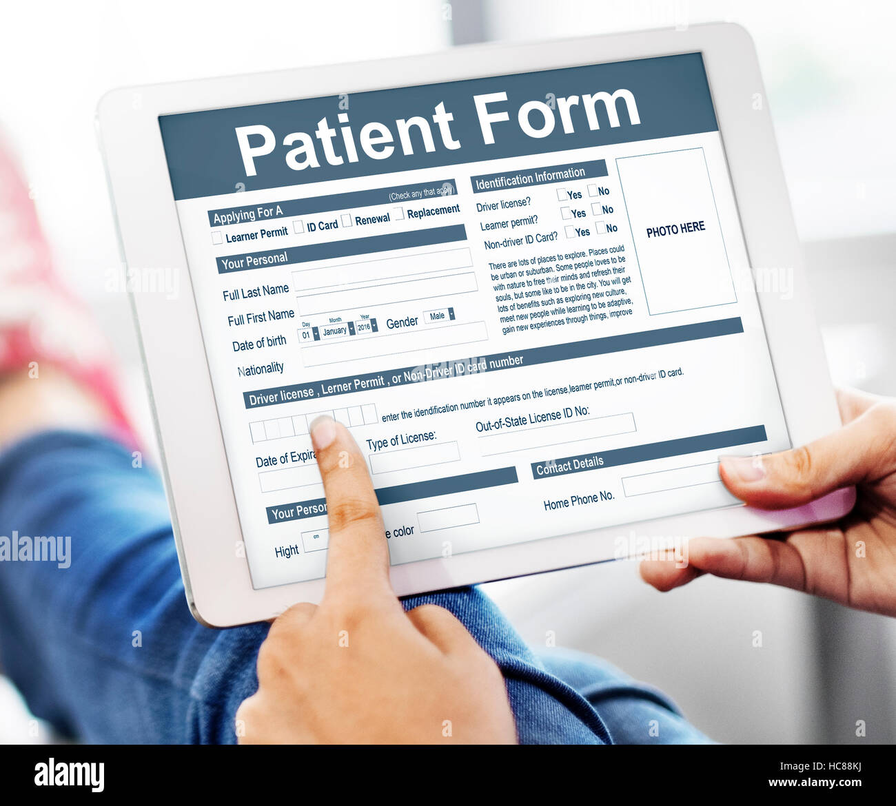 Patient Information Form Analysis Record Medical Concept Stock Photo ...