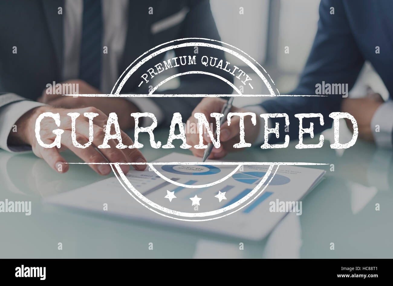 Quality Service Guaranteed Premium Quality Concept Stock Photo - Alamy