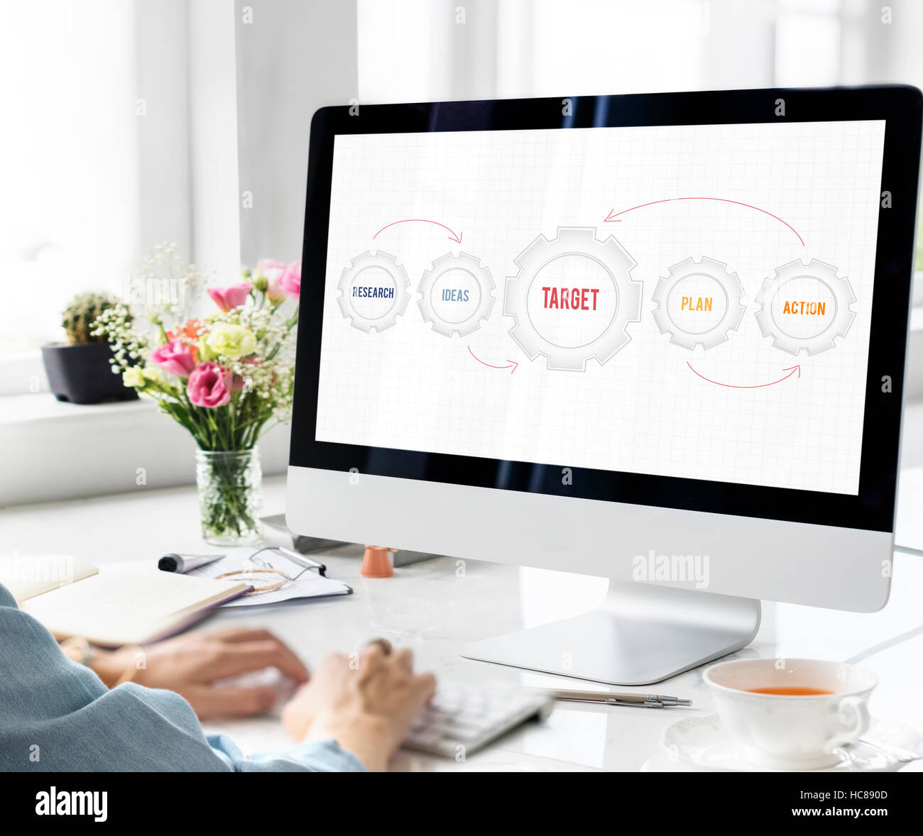 New Business Strategy Target Concept Stock Photo - Alamy