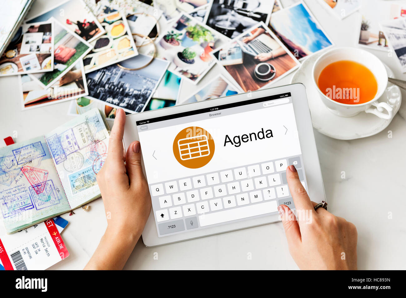 Agenda schedule planning digital hi-res stock photography and images ...