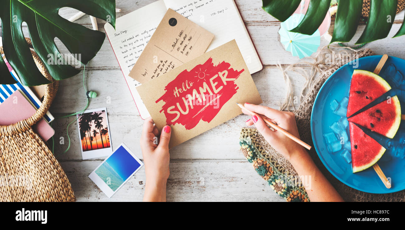 Summer Season Fun Rest Concept Stock Photo - Alamy