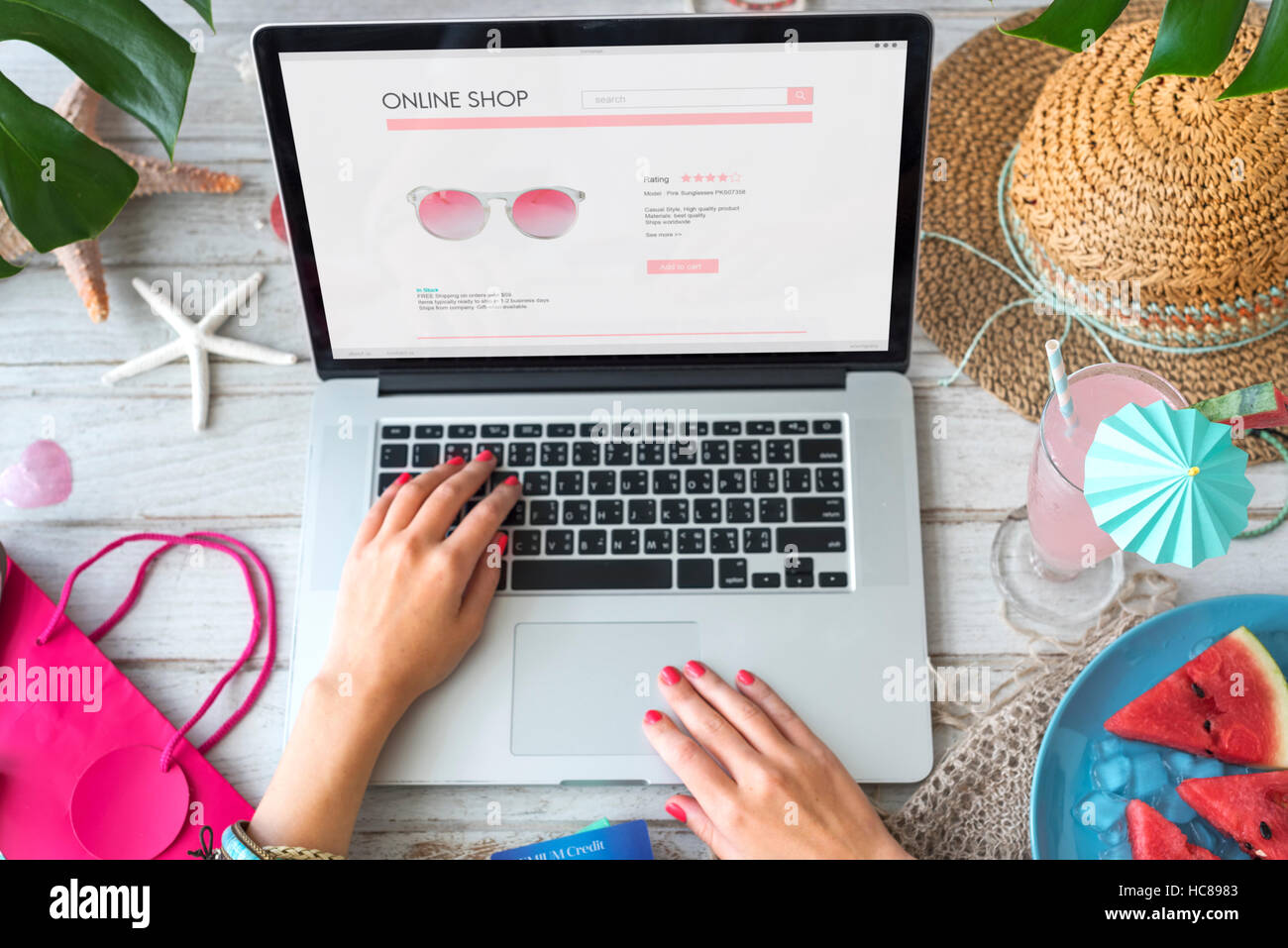 Person Shopping Online Connection Concept Stock Photo - Alamy