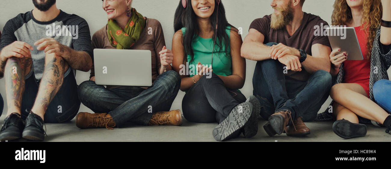 Diverse People Friendship Digital Device Connection Concept Stock Photo ...