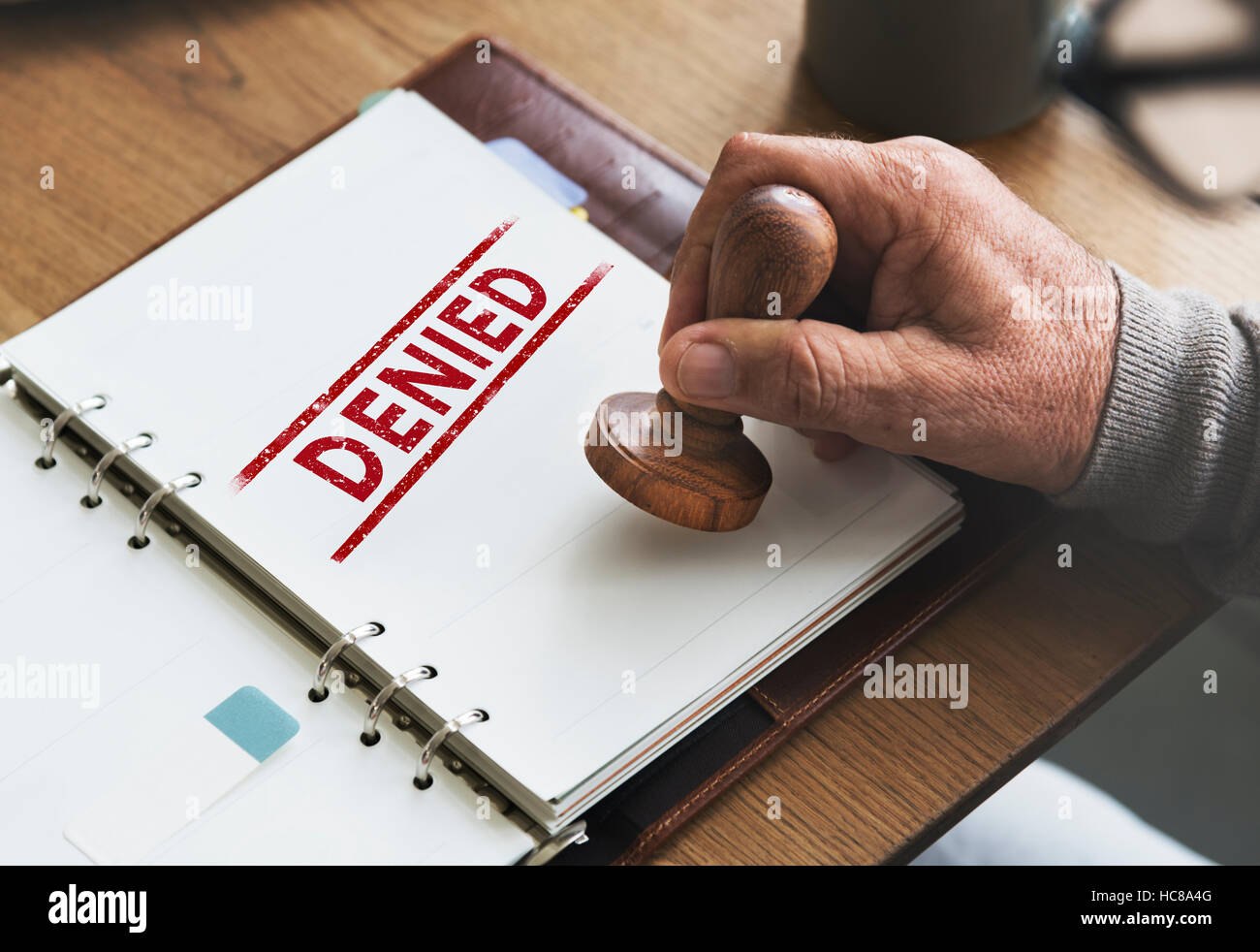 Caution Denied Pending Rejected Secret Warning Concept Stock Photo - Alamy