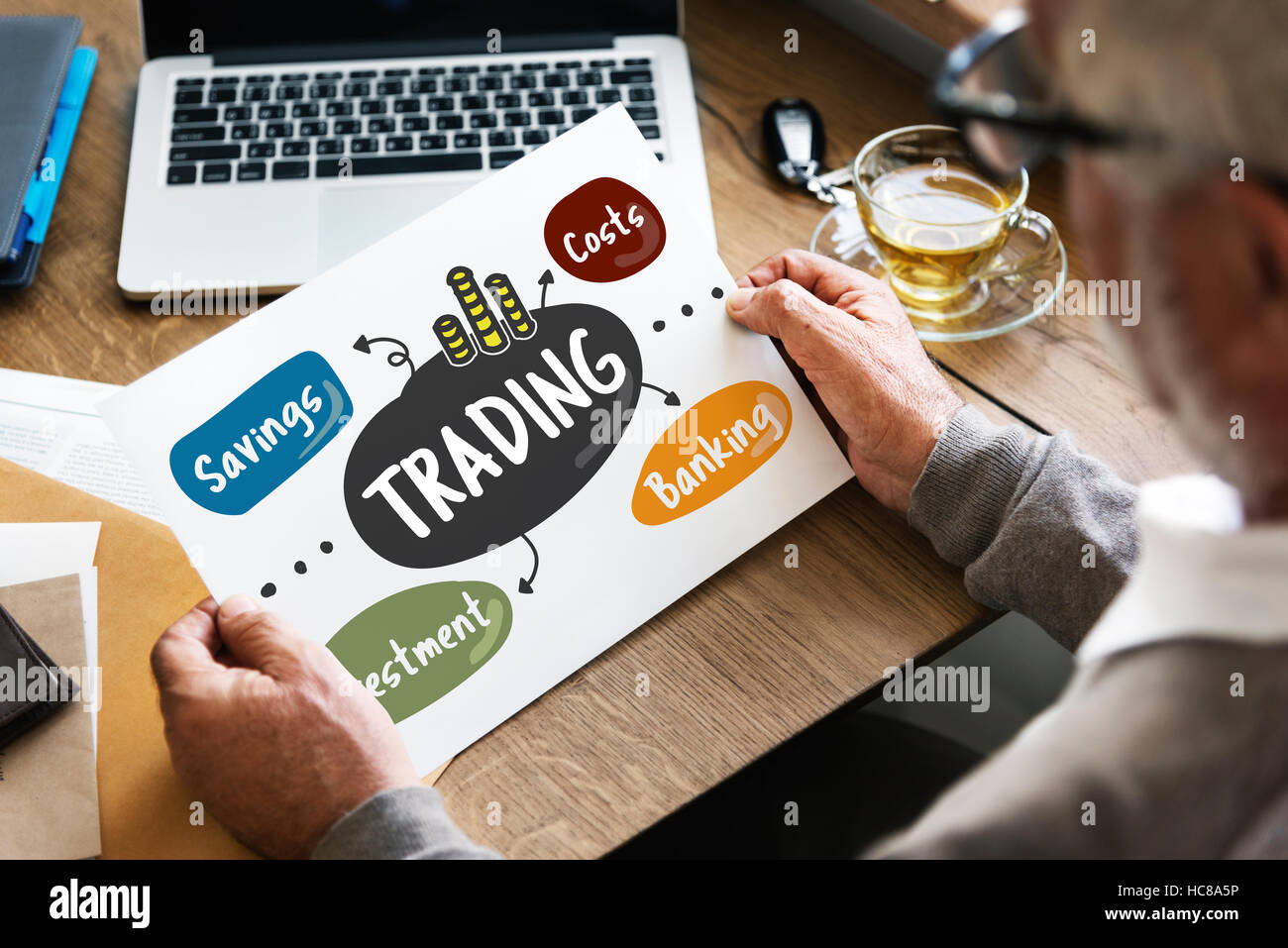 Stock Market Trading Word Diagram Concept Stock Photo - Alamy