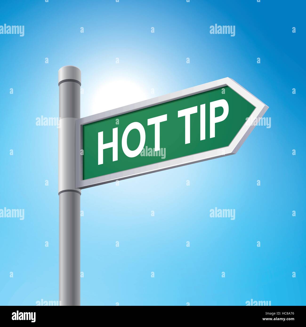 crossroad 3d vector road sign saying hot tip Stock Vector Image & Art ...