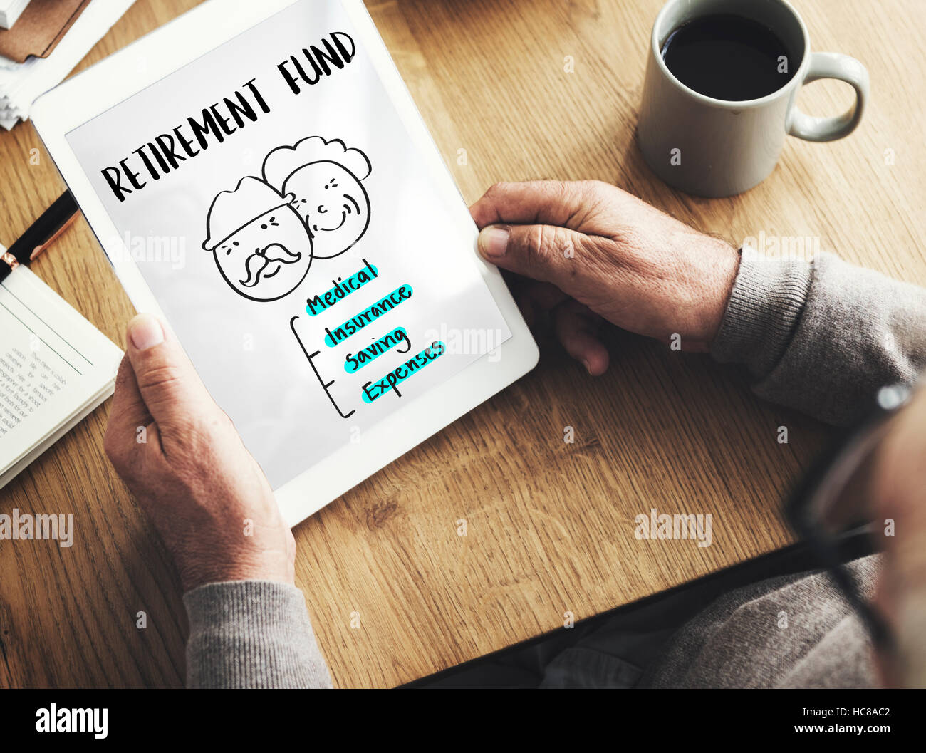 Retirement Financial Plan Risk Assessment Senior Concept Stock Photo ...