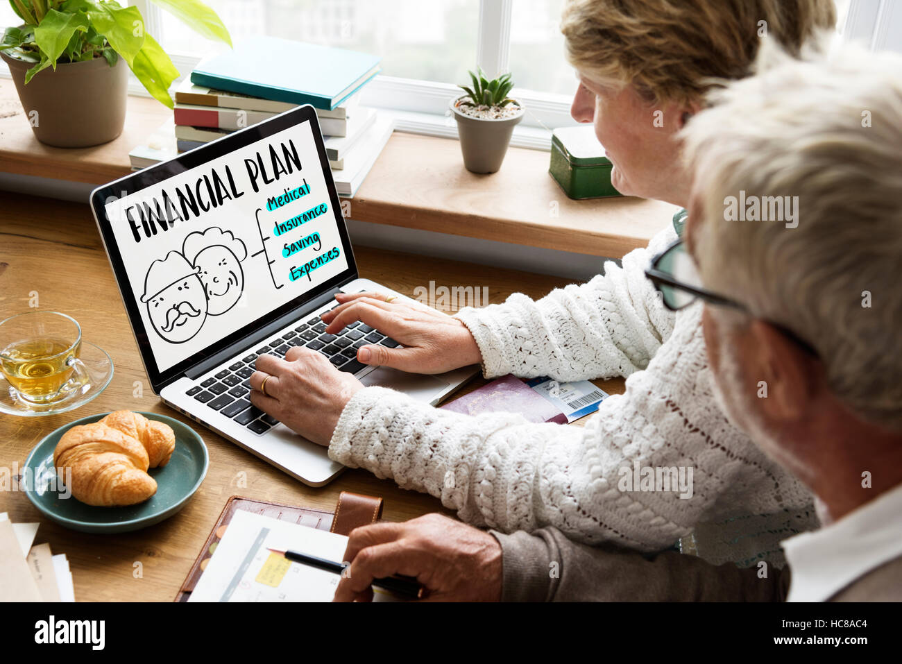 Retirement Financial Plan Risk Assessment Senior Concept Stock Photo ...