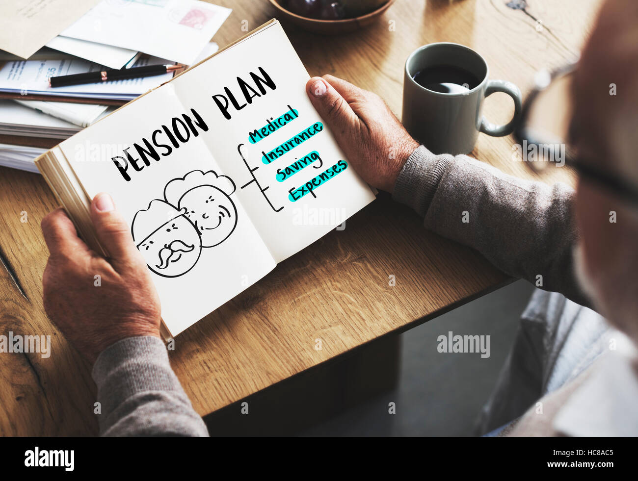 Retirement Financial Plan Risk Assessment Senior Concept Stock Photo ...