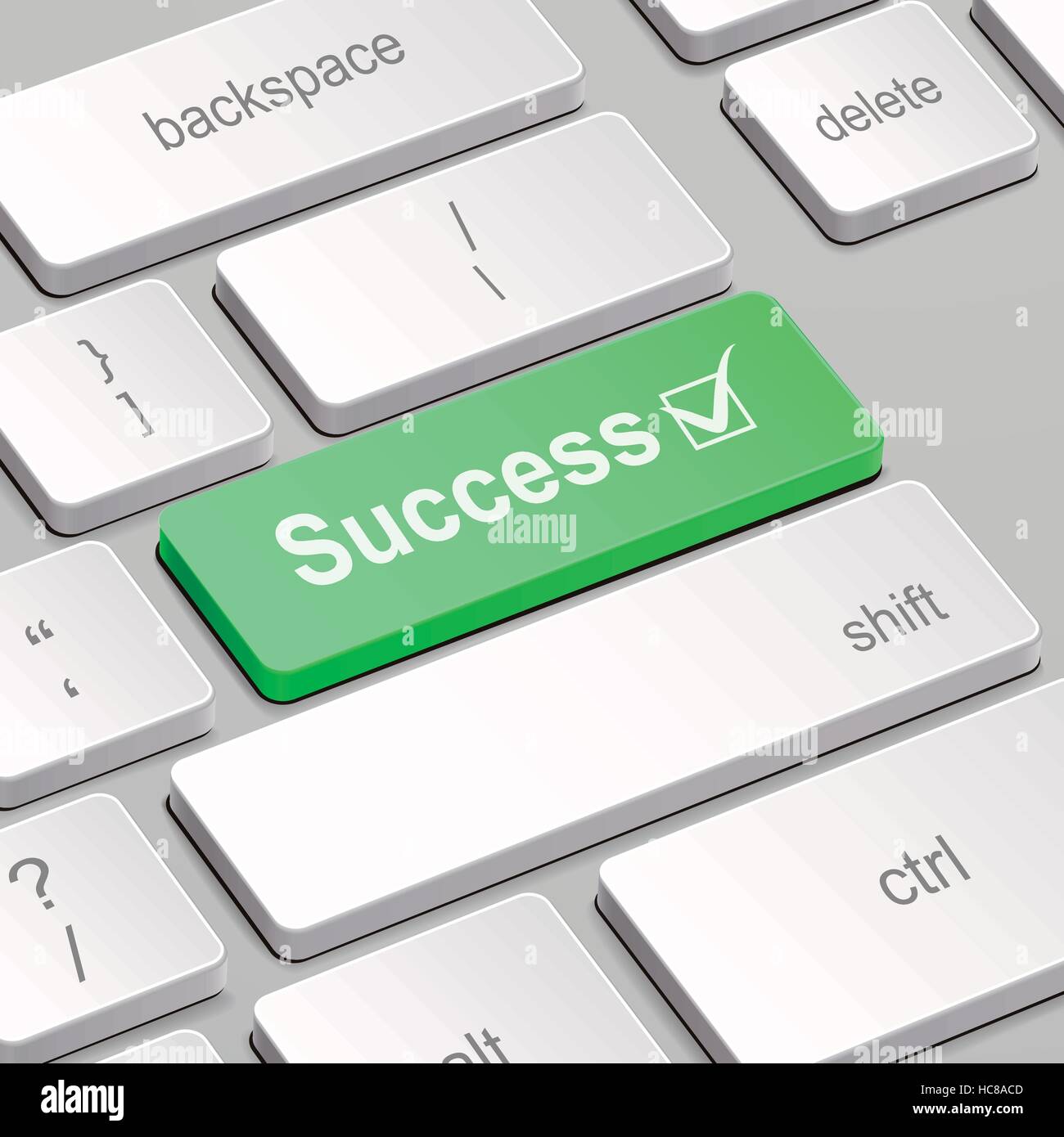 message on keyboard enter key, for success concepts Stock Vector Image ...