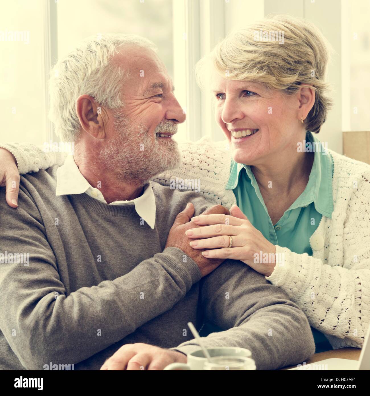 Senior Adult Couple Love Relationship Concept Stock Photo - Alamy