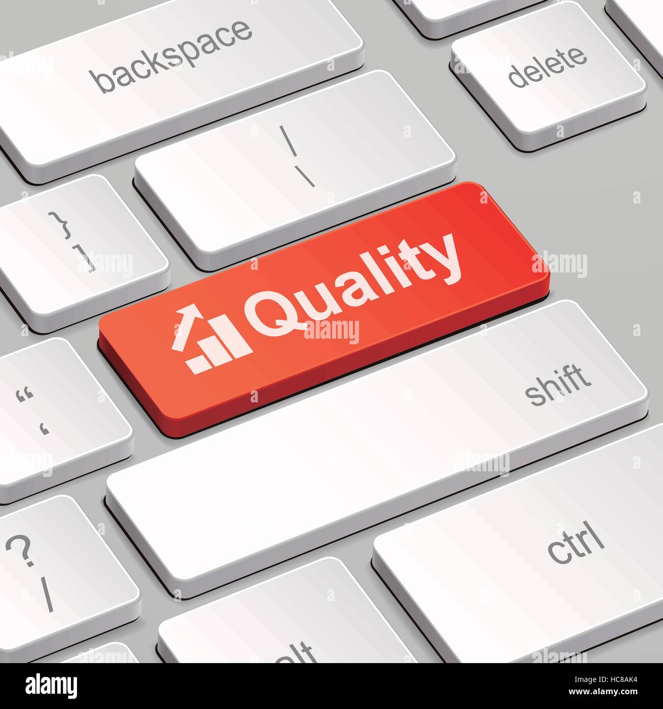 message on keyboard enter key, for quality concepts Stock Vector Image ...