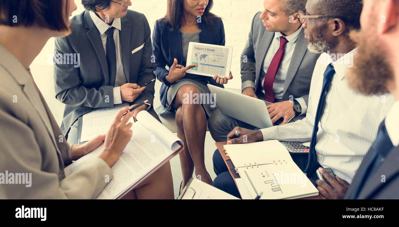 Business People Discussion Marketing Plan Meeting Concept Stock Photo ...