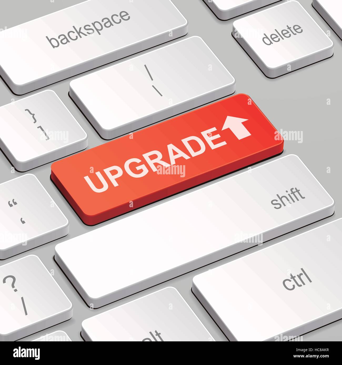 message on keyboard enter key, for upgrade concepts Stock Vector Image ...