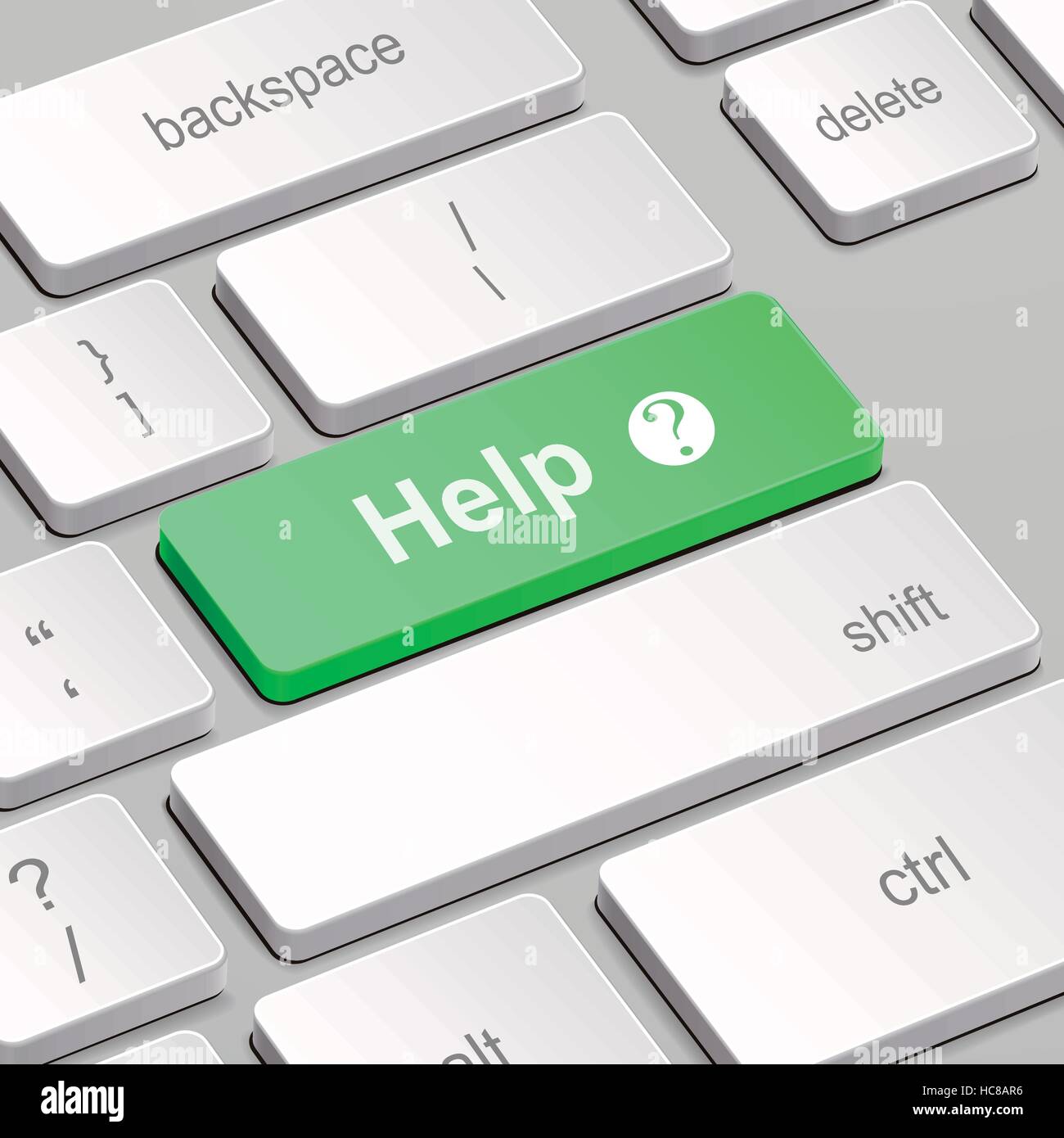 message on keyboard enter key, for help concepts Stock Vector Image ...