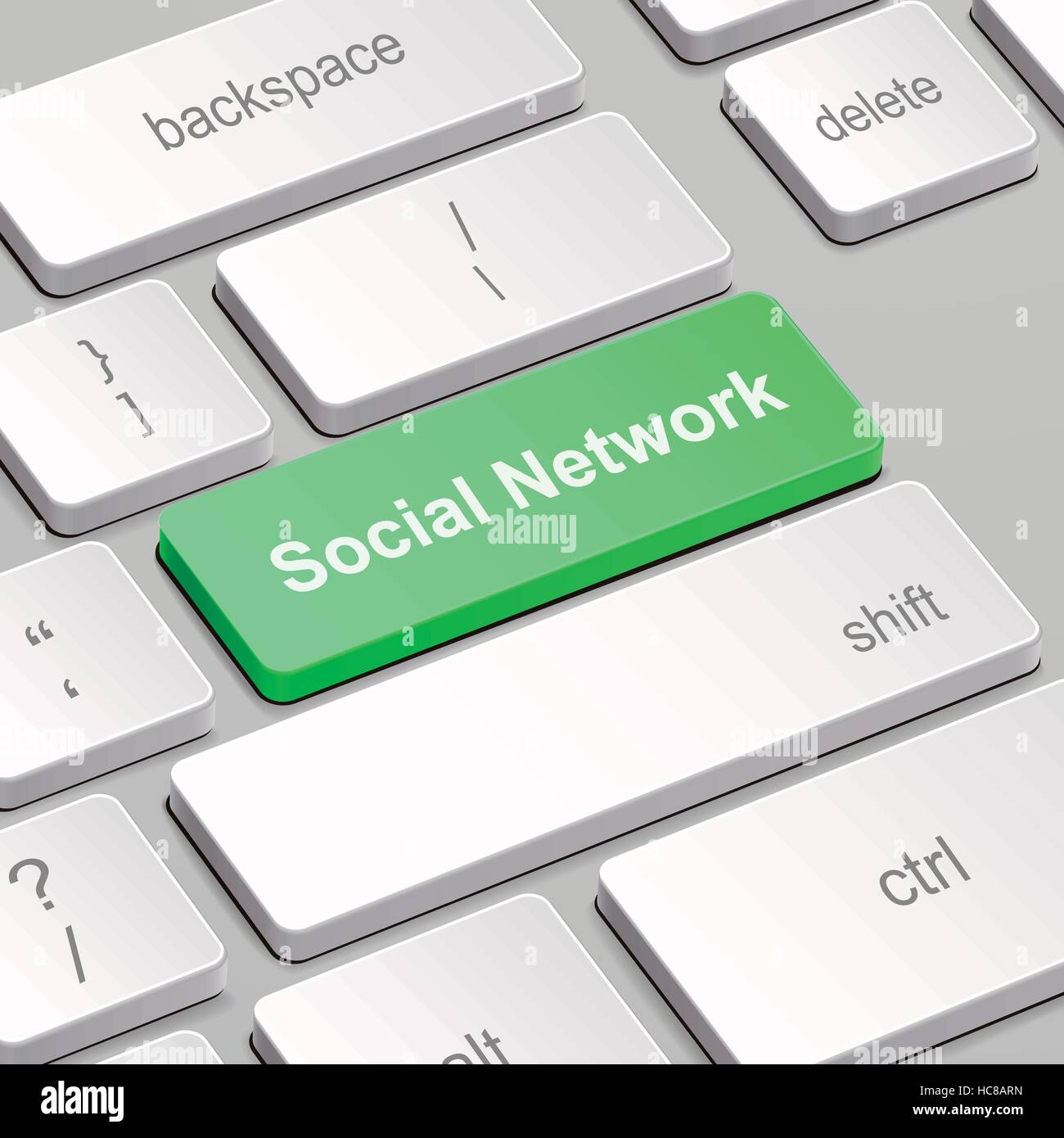 message on keyboard enter key, for social network concepts Stock Vector ...