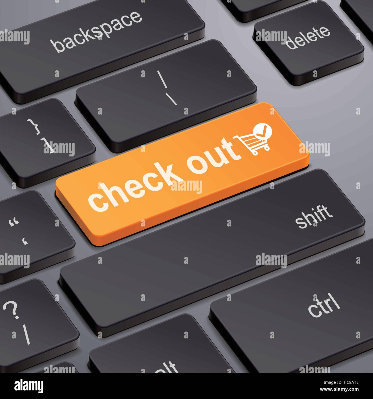 message on keyboard enter key, for check out concepts Stock Vector ...