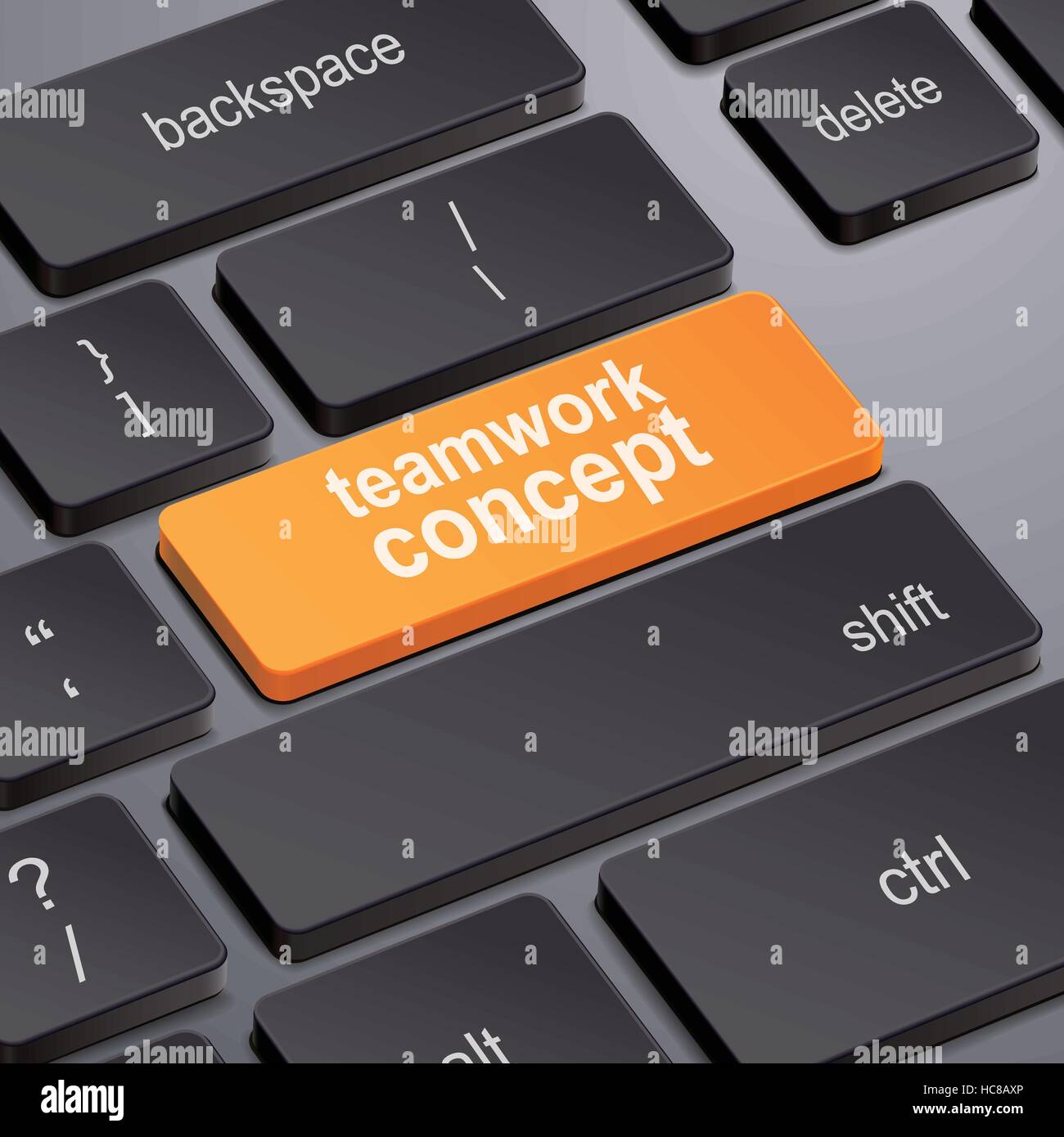message on keyboard enter key, for teamwork concepts Stock Vector Image ...