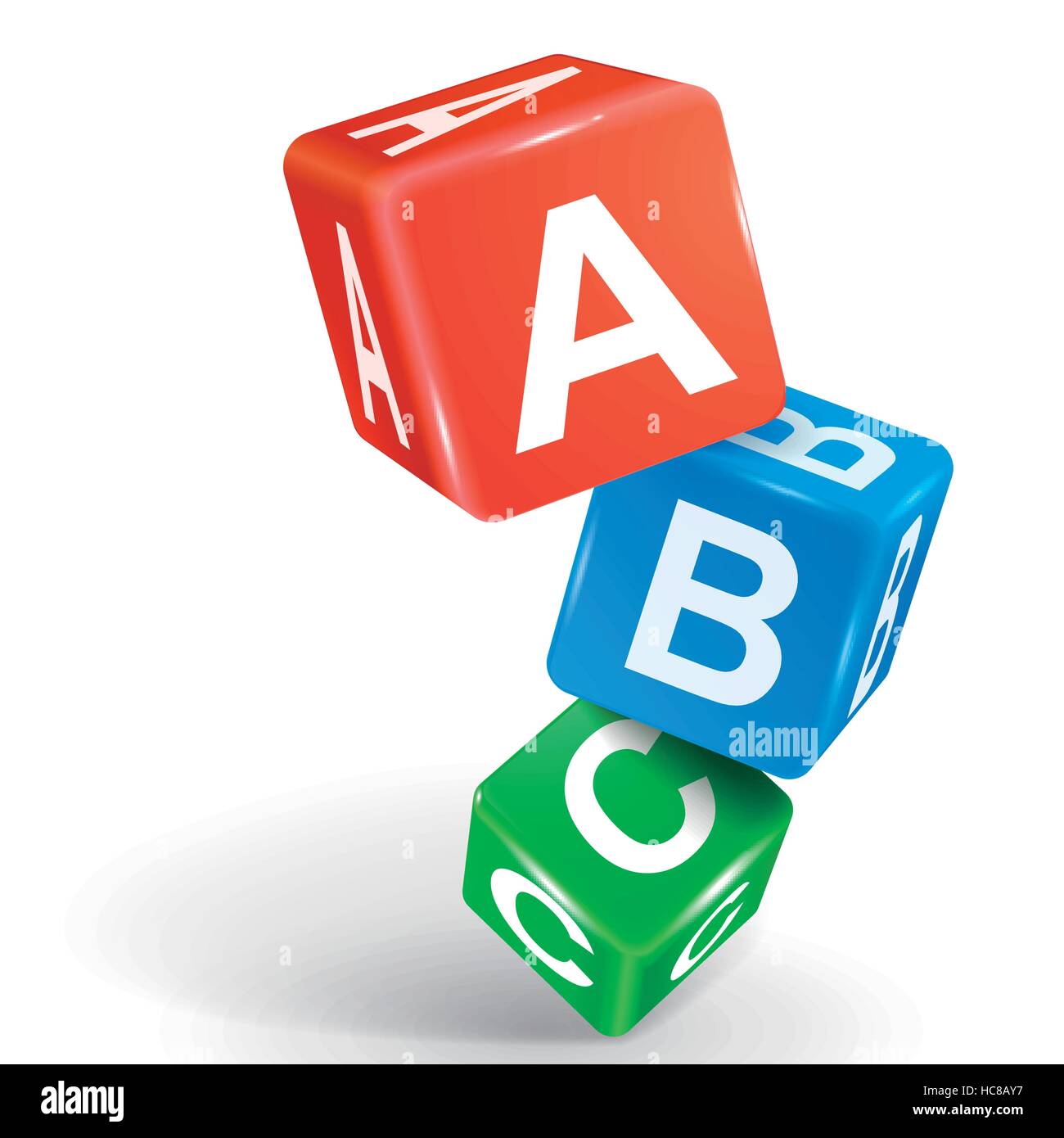 vector 3d dice with word ABC on white background Stock Vector Image ...