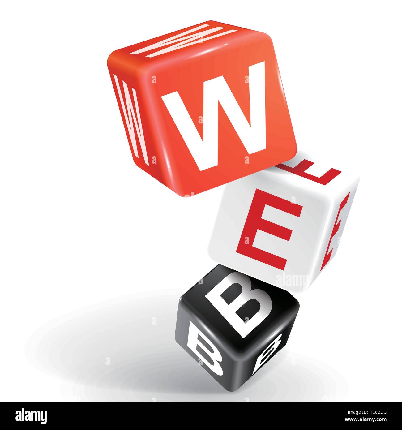vector 3d dice with word WEB on white background Stock Vector Image ...