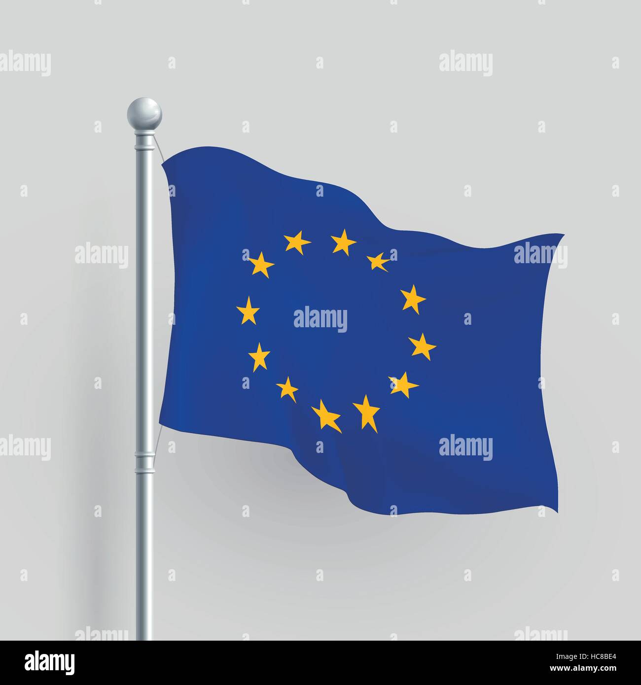 European flag flying in Stock Vector Images - Alamy