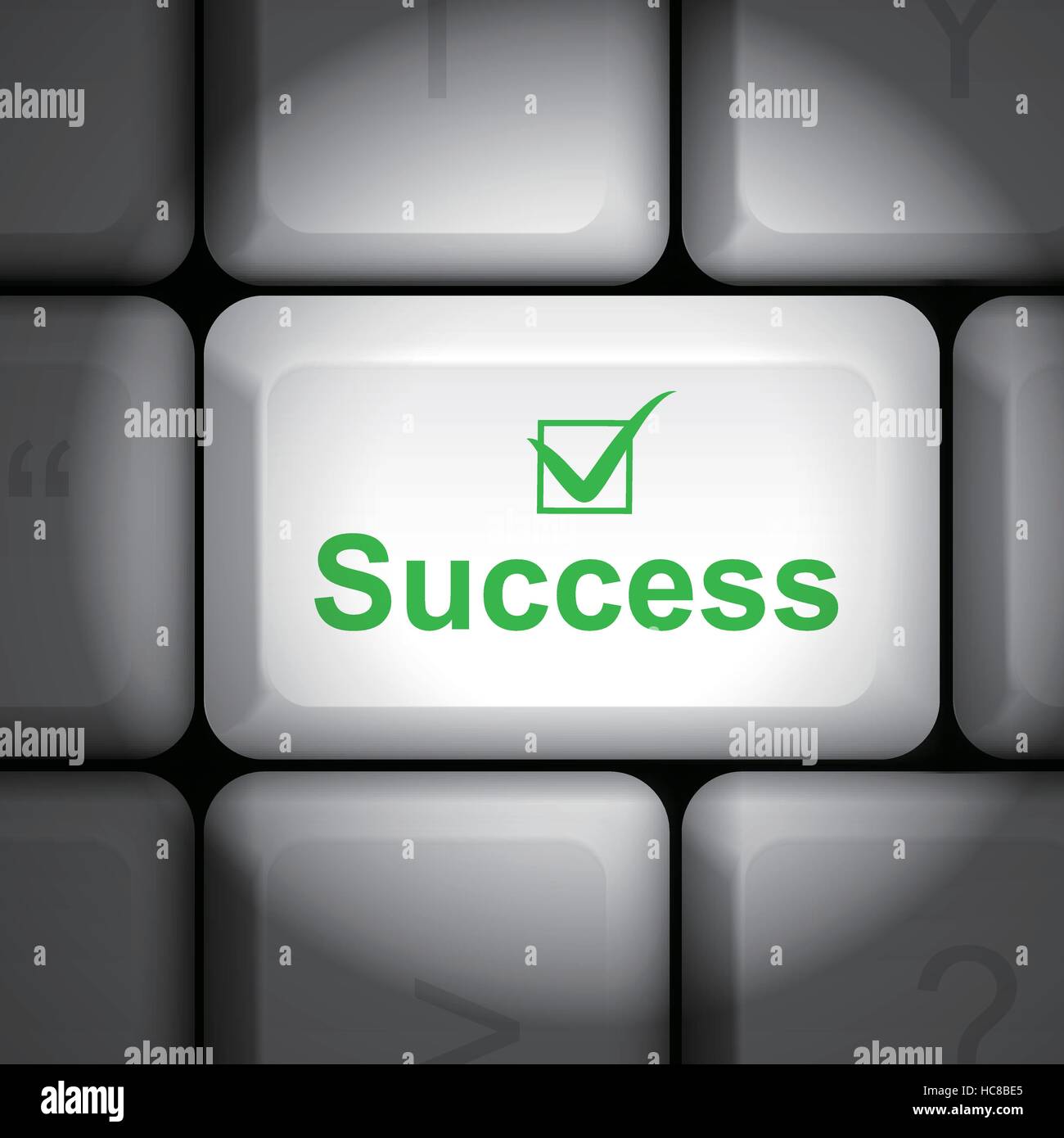 message on keyboard enter key, for success concepts Stock Vector Image ...