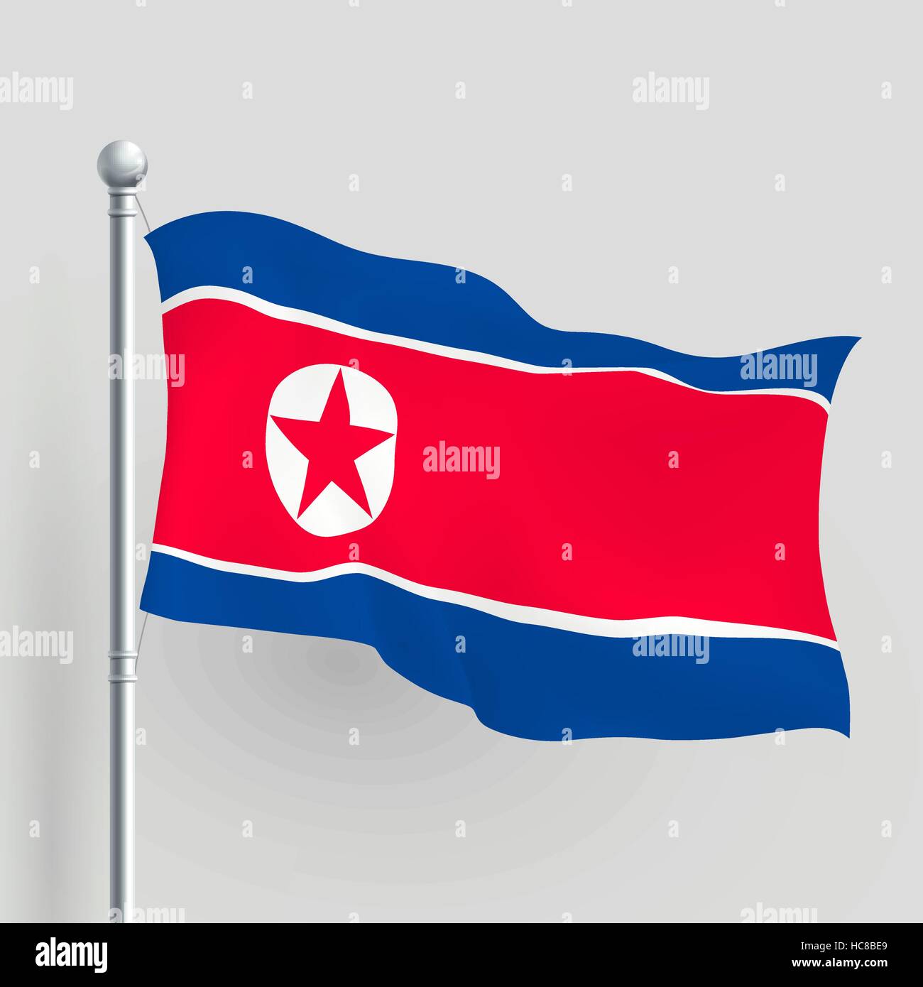Korean flag waving in Stock Vector Images - Alamy