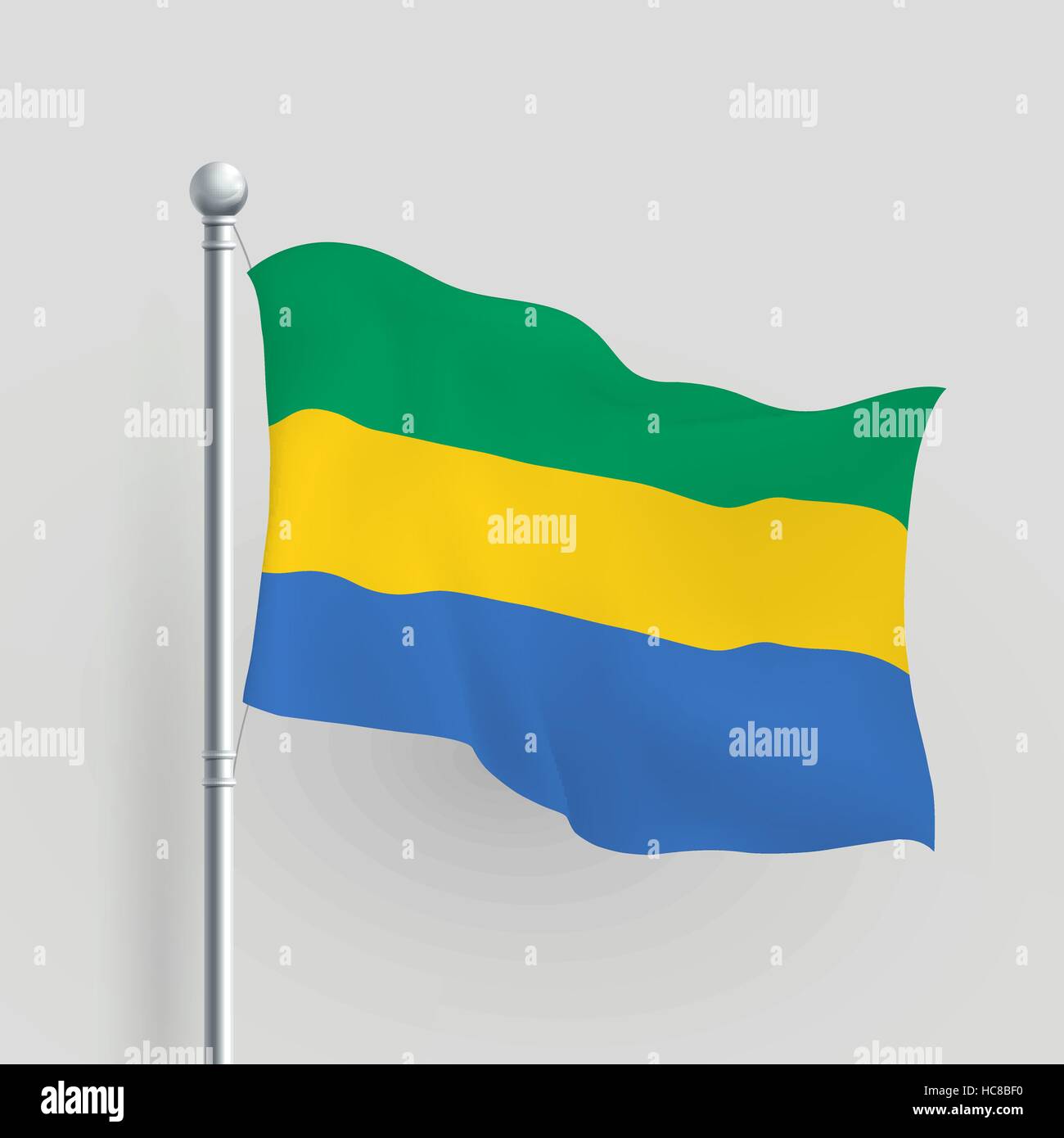 Gabon flag gabonese banner Stock Vector Images - Alamy