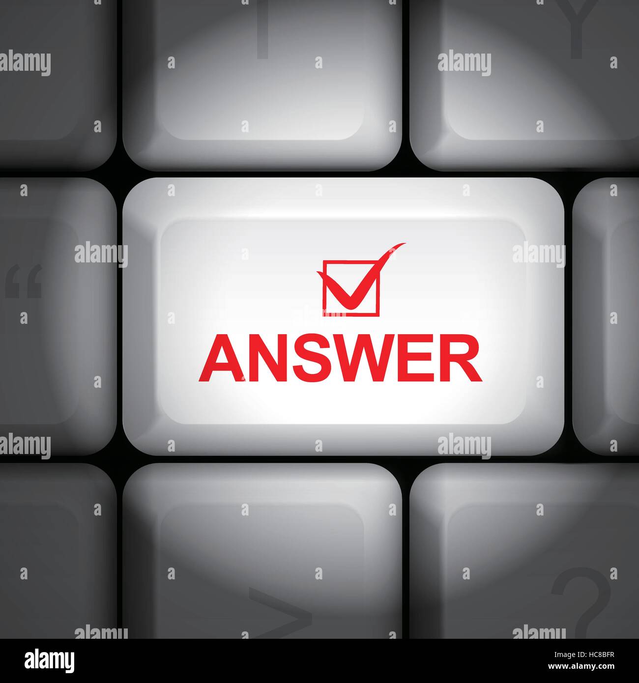 message on keyboard enter key, for answer concepts Stock Vector Image ...