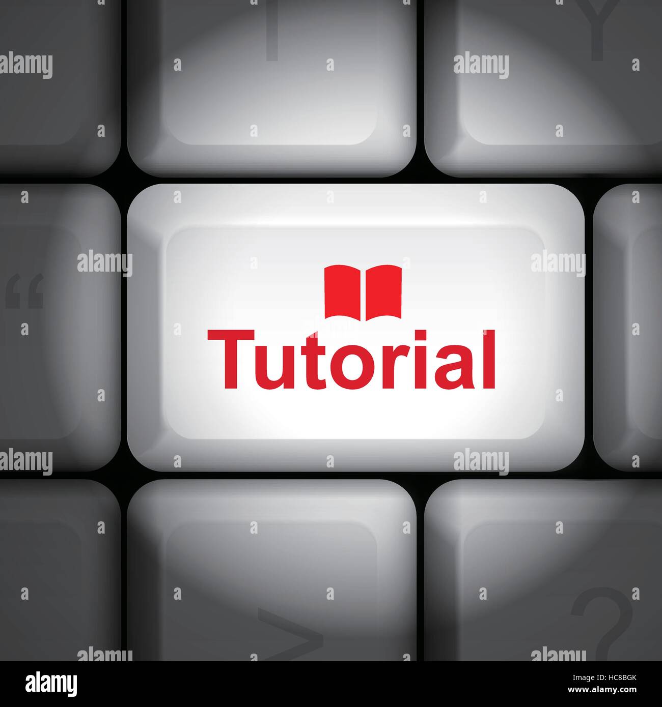 message on keyboard enter key, for tutorial concepts Stock Vector Image ...