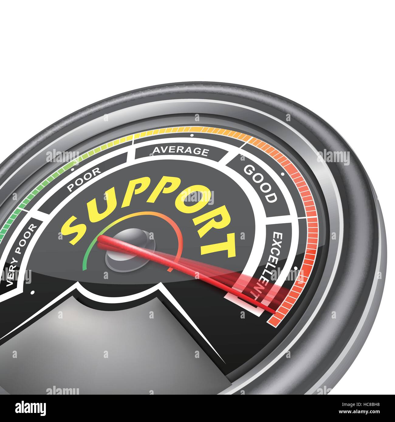 vector support conceptual meter indicator isolated on white background ...