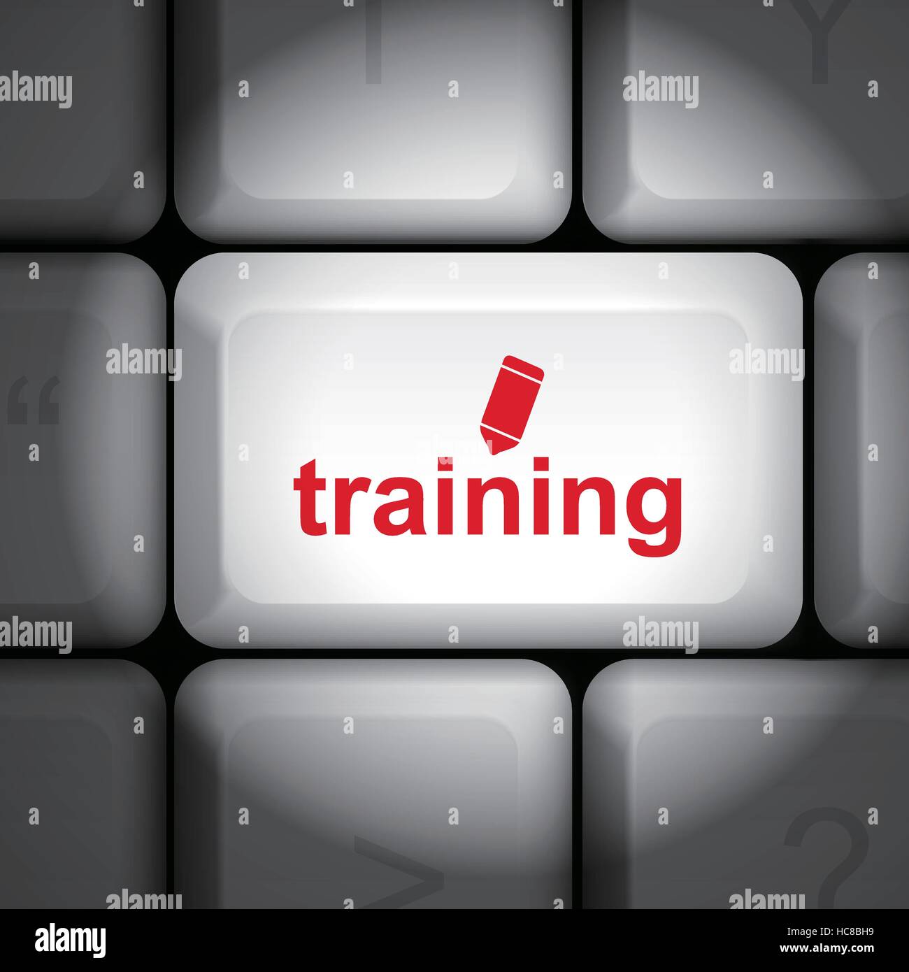 message on keyboard enter key, for training concepts Stock Vector Image ...