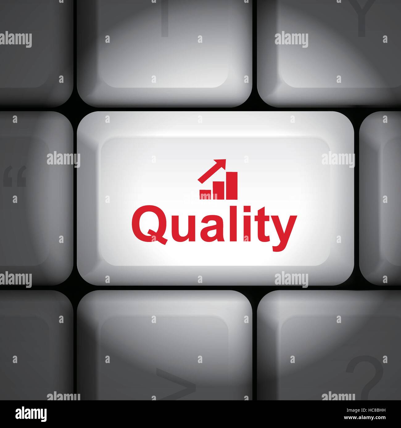 message on keyboard enter key, for quality concepts Stock Vector Image ...