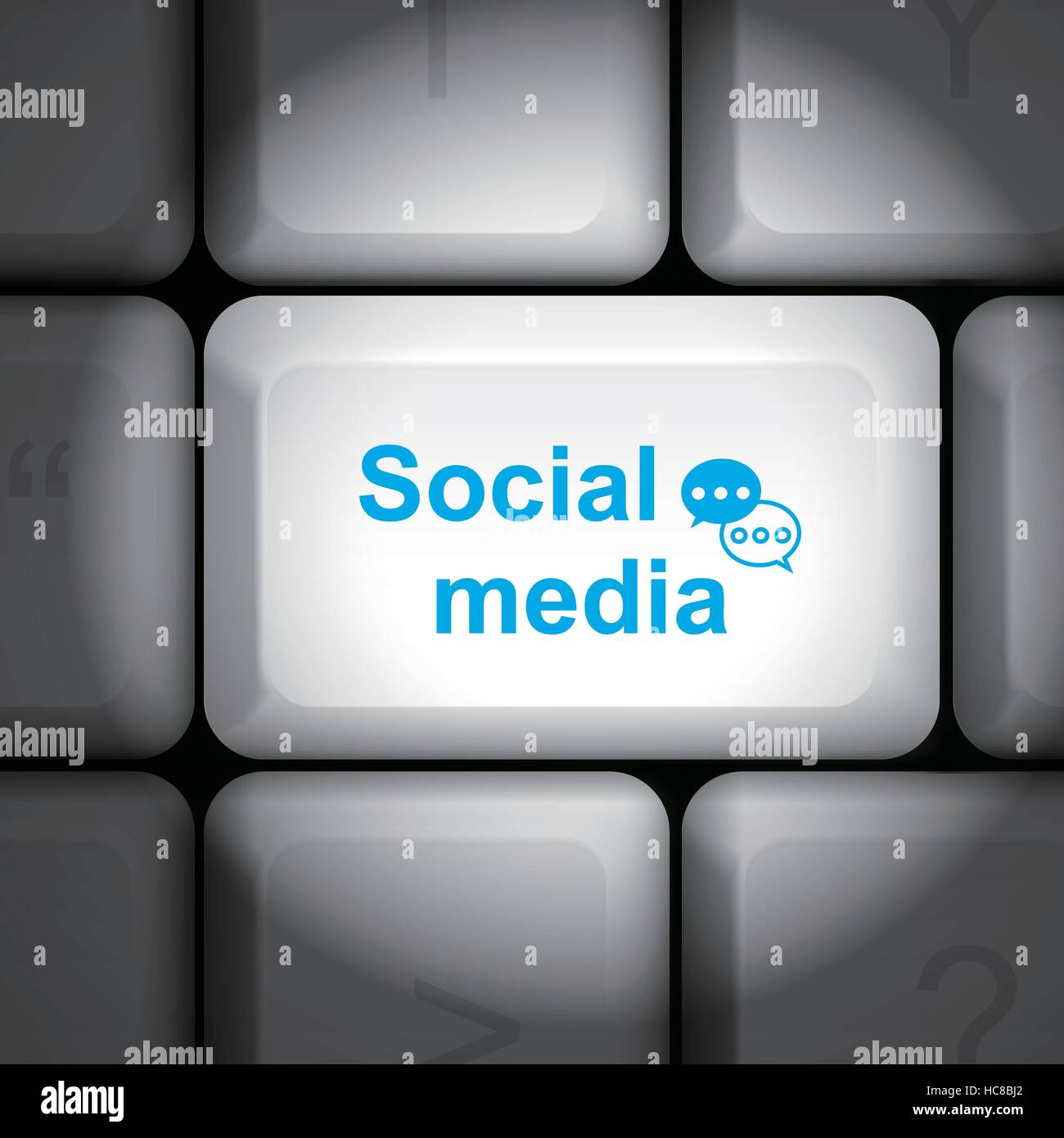 message on keyboard enter key, for social media concepts Stock Vector ...