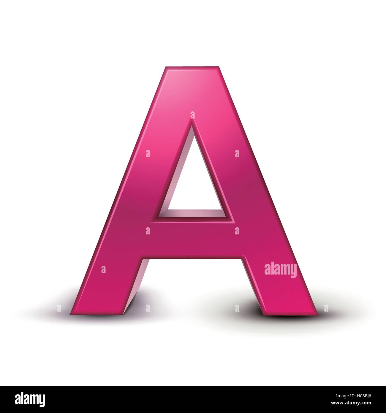 3d pink letter A isolated white background Stock Vector Image & Art - Alamy
