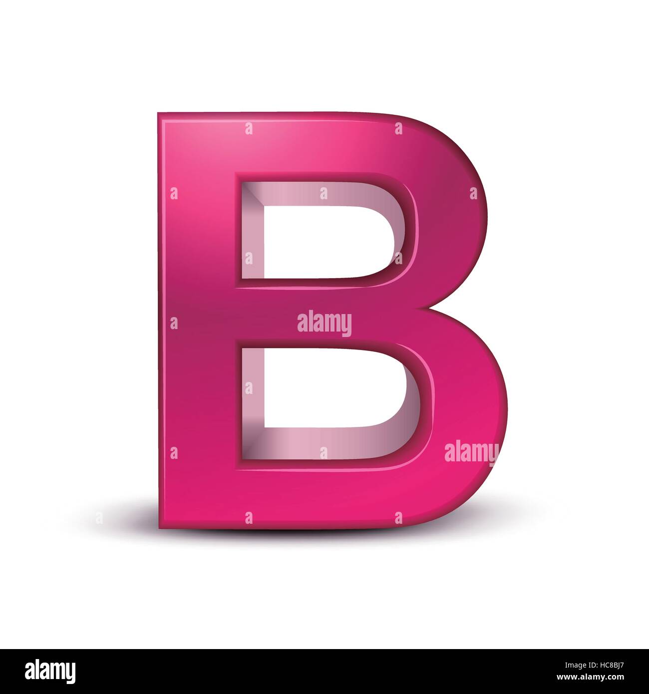 3d pink letter B isolated white background Stock Vector Image & Art - Alamy