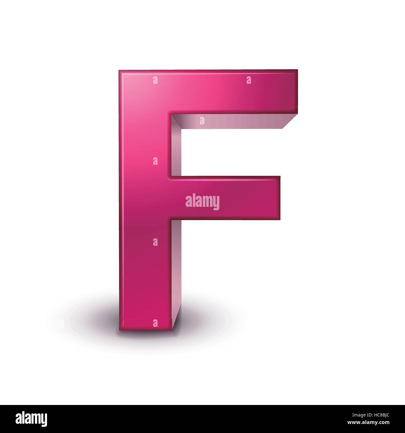 3d pink letter F isolated white background Stock Vector Image & Art - Alamy