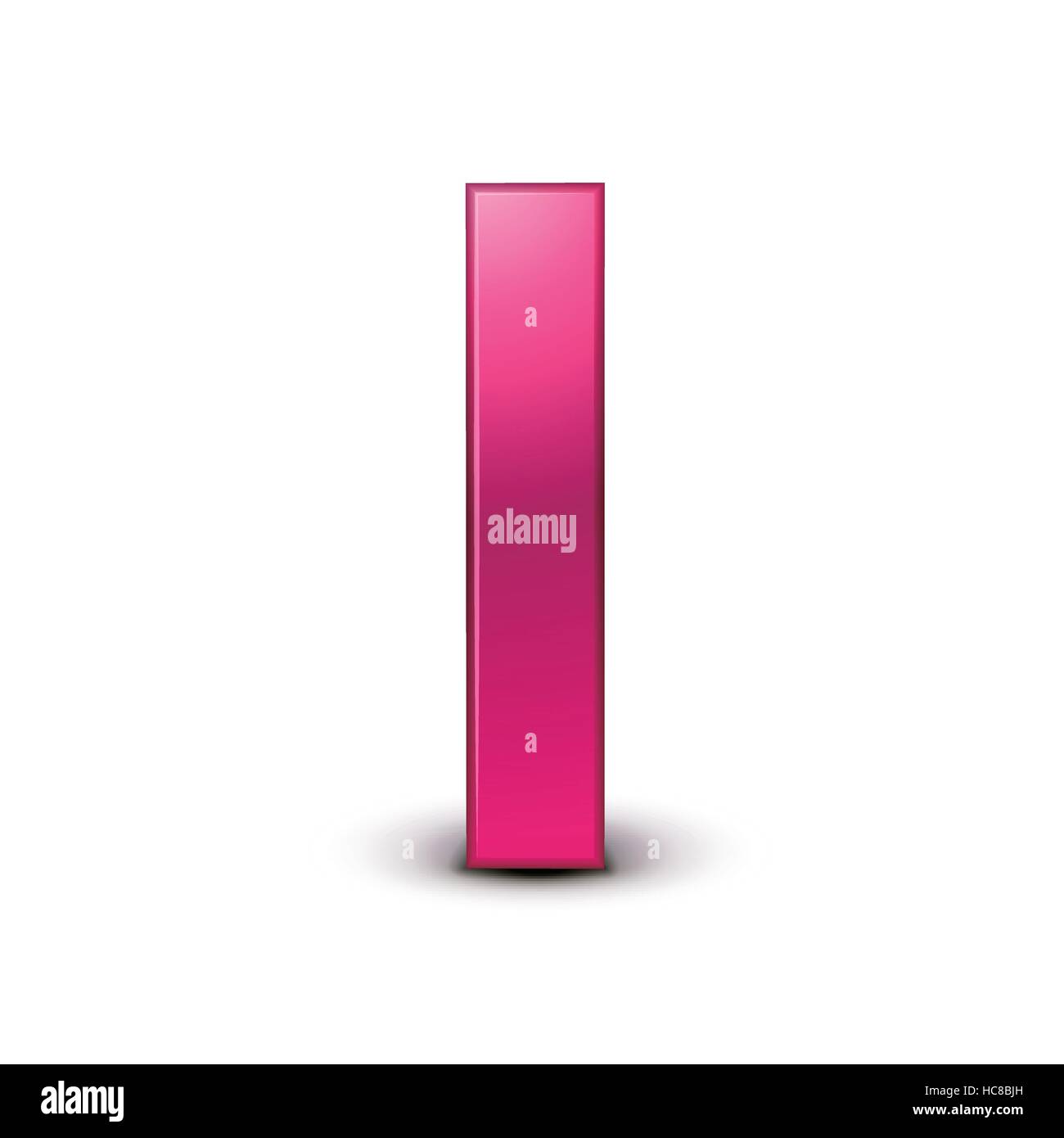 3d pink letter I isolated white background Stock Vector Image & Art - Alamy