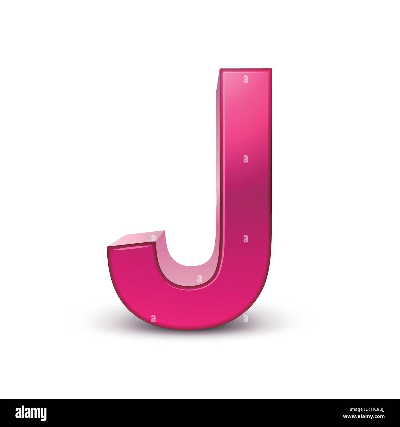 3d pink letter J isolated white background Stock Vector Image & Art - Alamy